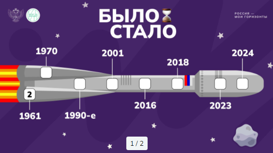 Игра Было-стало - «Россия космическая» 11 апреля